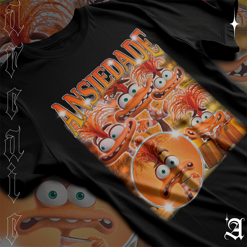 Camiseta Basica Algodao Ansiedade Anxiety Divertidamente 2 Inside Out ...