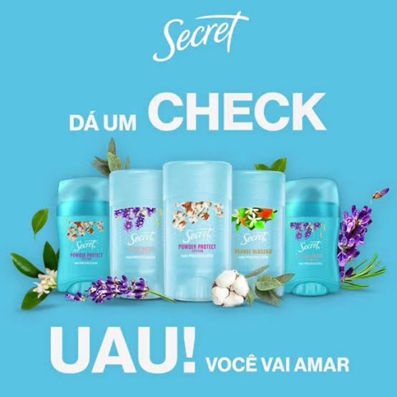 Desodorante Antitranspirante Secret Em Barra ou Em Gel 45g | Shopee Brasil