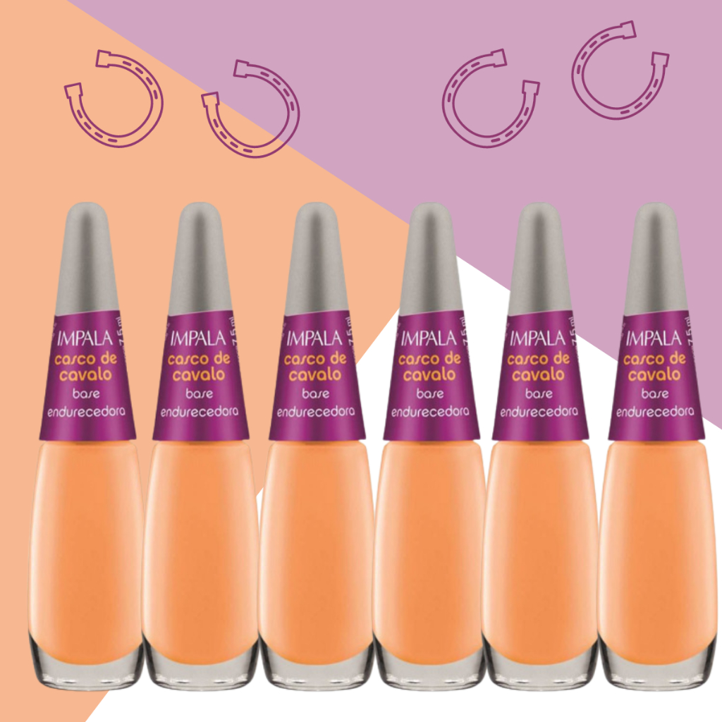 Base Impala Casco de Cavalo Kit com 6 Esmaltes Fortalecedor Endurecedor ...