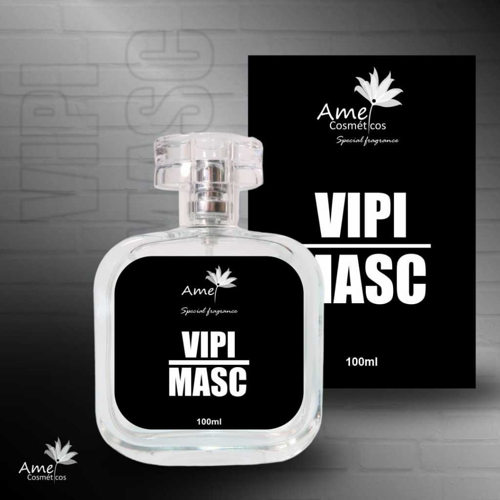 Perfume VIPI MASC Masculino 100ml/17ml da Amei Cosméticos Essência ...