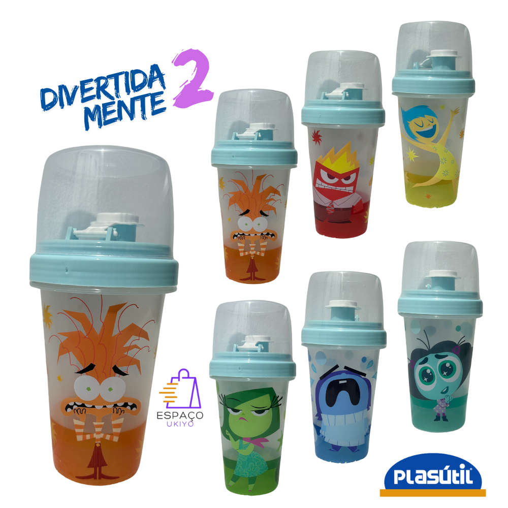 Mini Shakeira Copo Divertidamente2 320ml Infantil Plasútil | Shopee Brasil