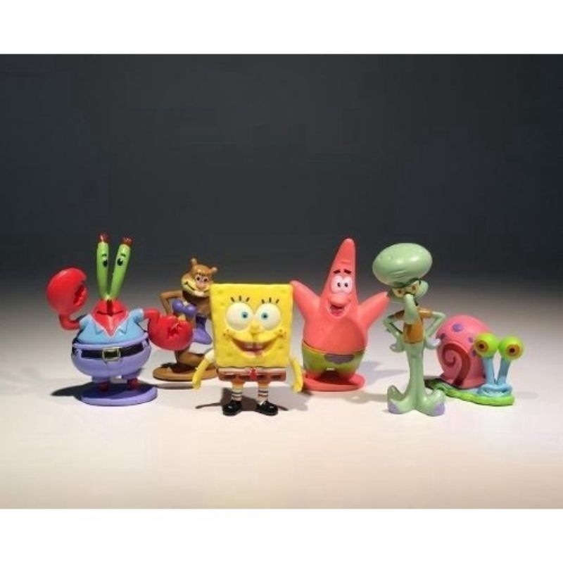 Miniatura boneco Bob esponja esquilo Sandy Sirigueijo Patrick lula ...