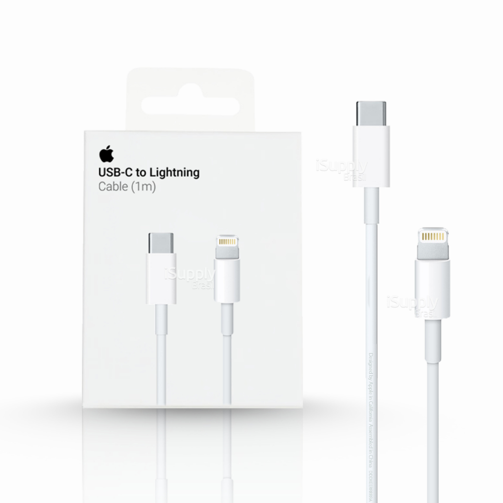 Cabo para iPhone Apple Original Lightning Usb-C Tipo C 1 Metro Com 1 ...