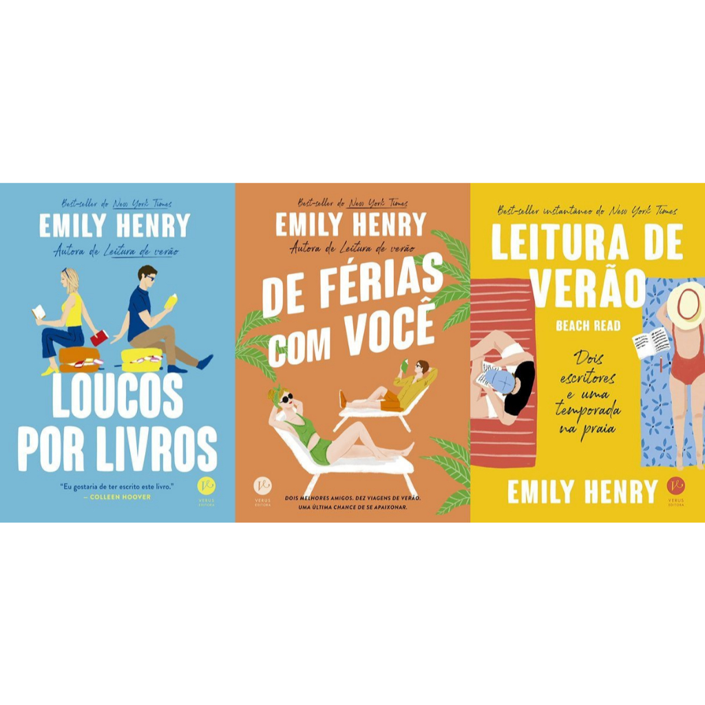 Kit: Emily Henry: Leitura de Verão, Loucos Por Livros e De Férias Com ...
