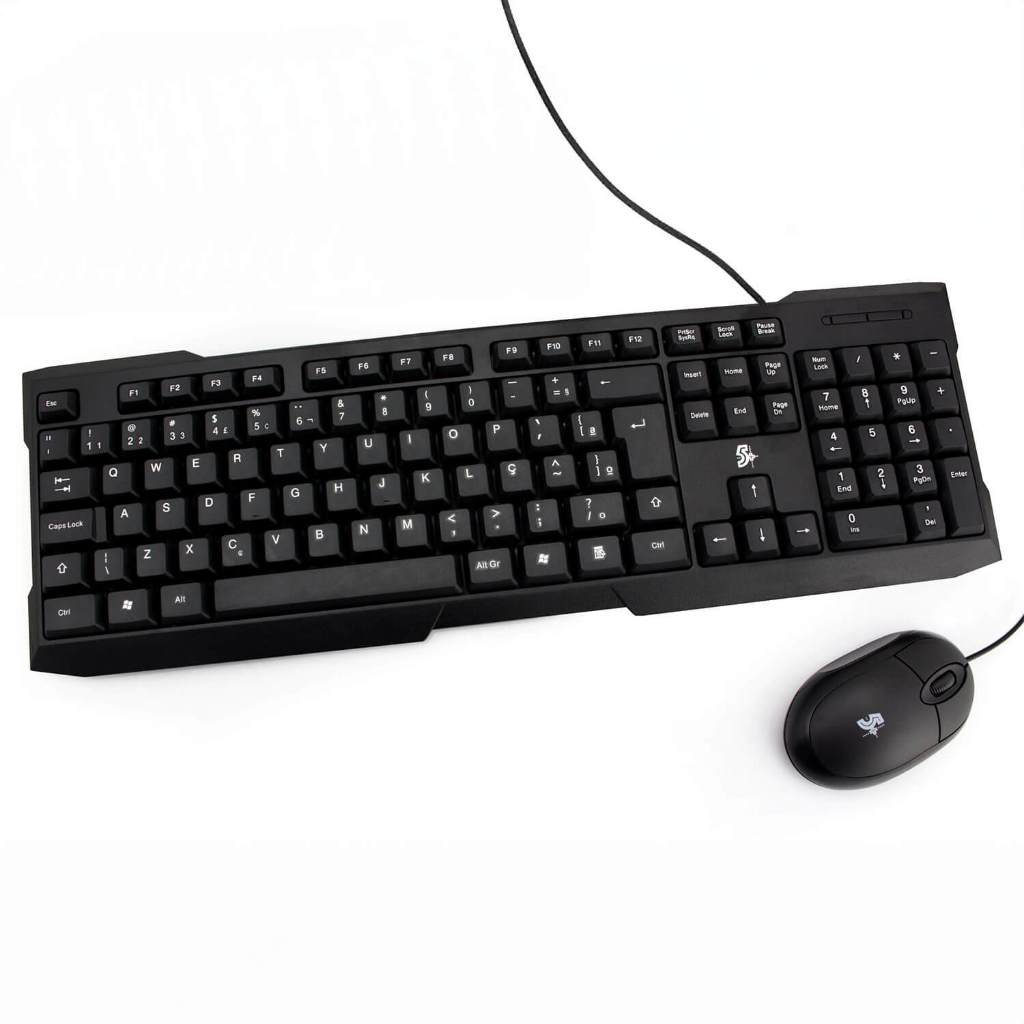 Kit De Teclado E Mouse Original 5+ Teclado Português Brasil | Shopee Brasil