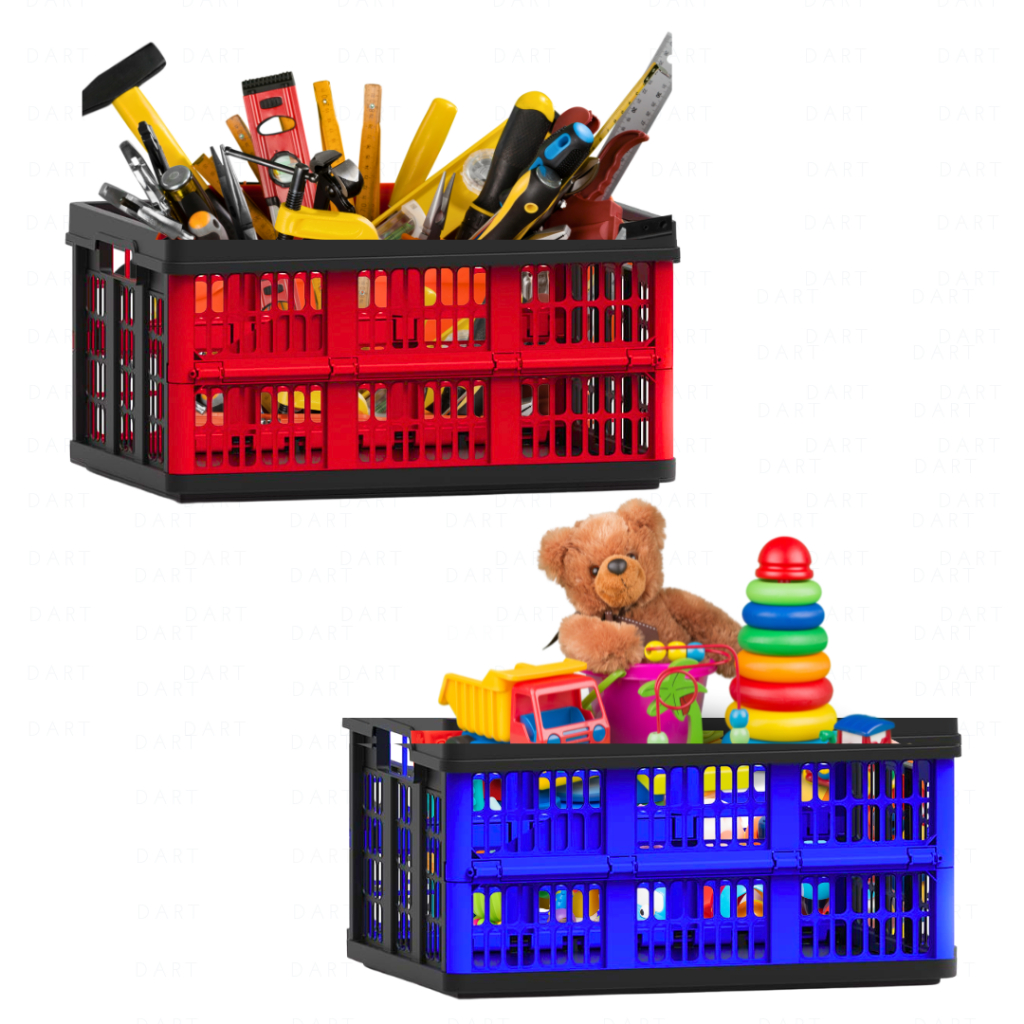 Caixa Plastica Organizadora Retratil Grande Dobravel e Empilhavel 45L 30 Kg Abre e Fecha Slim ...