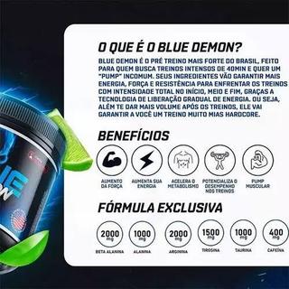 Blue Demon Pré Treino Com Glicerol 300g 20 Doses Dc-x Sabor limão ...