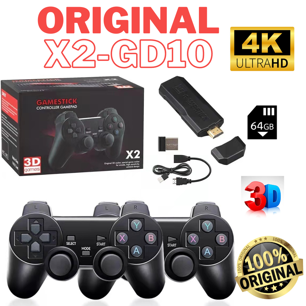 Console Game Stick X2 Gd10 2 Controles Shopee Brasil