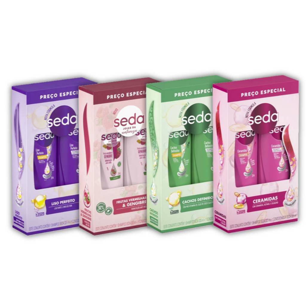 KIT SEDA SHAMPOO 325 ML + CONDICIONADOR 325 ML | Shopee Brasil