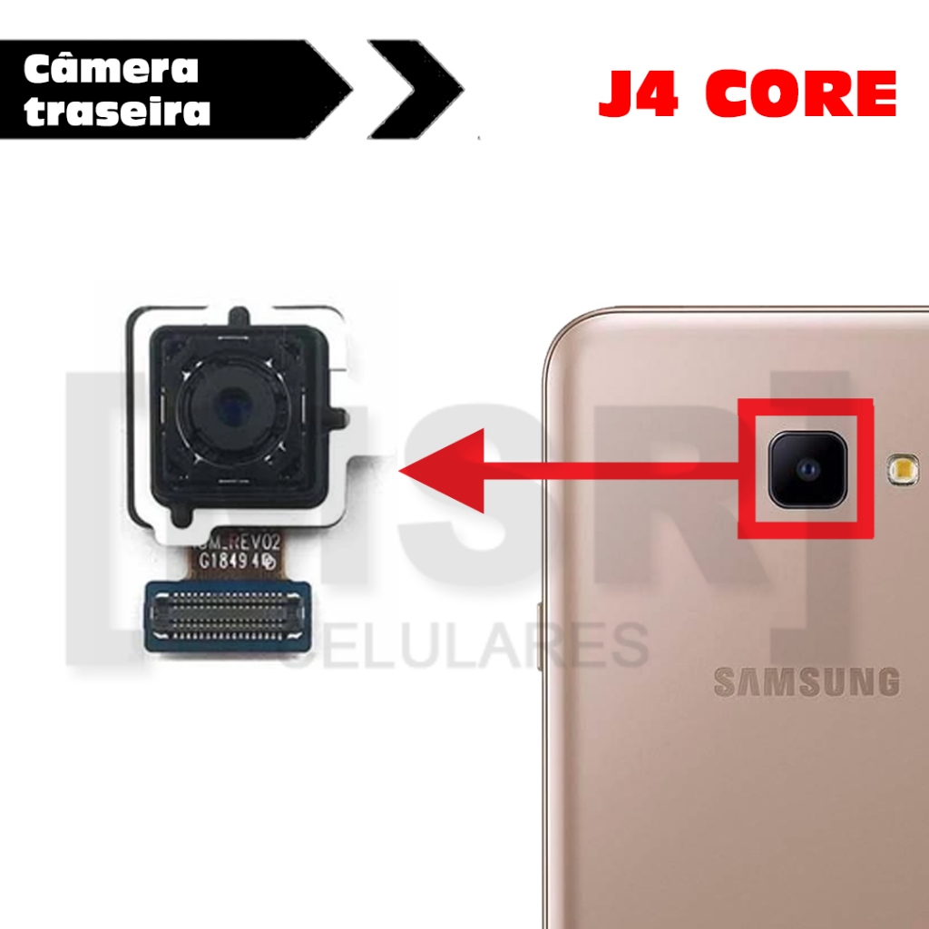 Câmera traseira celular SAMSUNG modelo J4 CORE | Shopee Brasil