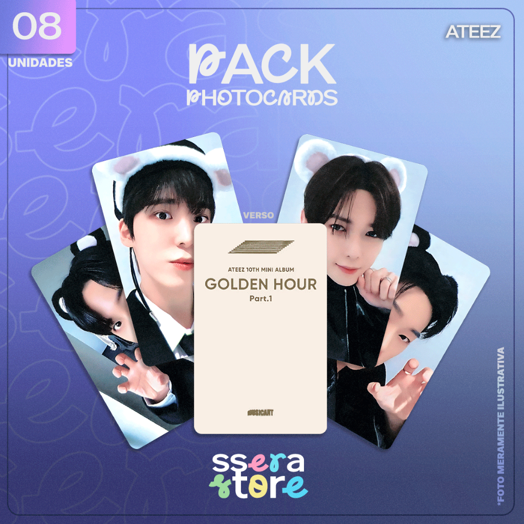 ATEEZ Golden Hour Photocards Fanmade | Shopee Brasil