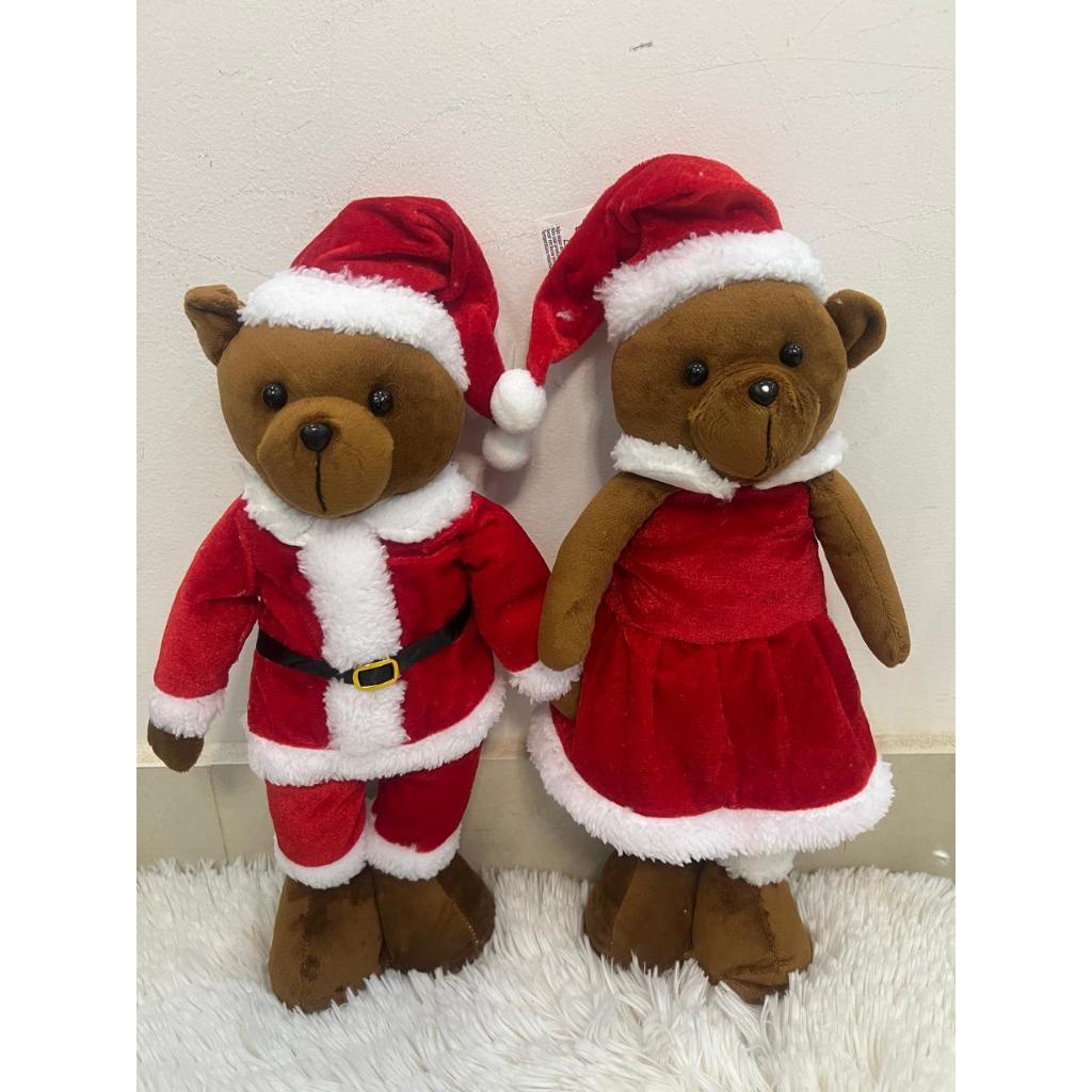 Casal boneco urso decoração de natal(40cm) | Shopee Brasil