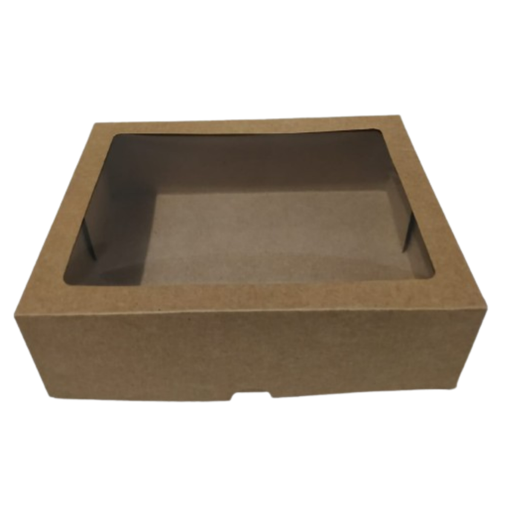 Caixa Kraft com Visor para Presente- 19x15x6 kit 40 Unidades | Shopee ...