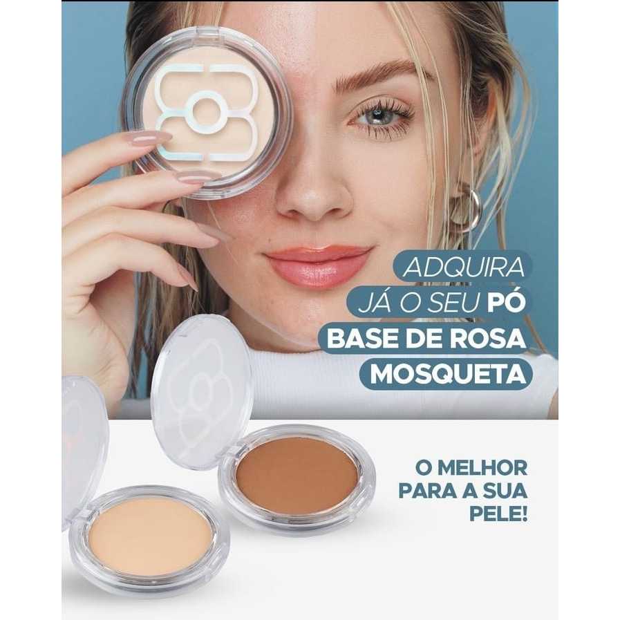 Pó Compacto Base Rosa Mosqueta Maria Margarida | Shopee Brasil