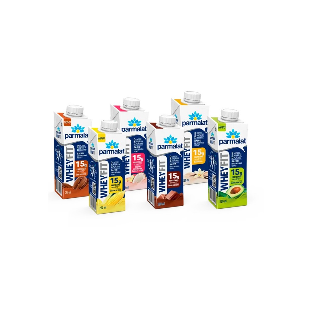 Whey Protein Fit Pré Pós Treino Parmalat Caixa 12un 250ml | Shopee Brasil