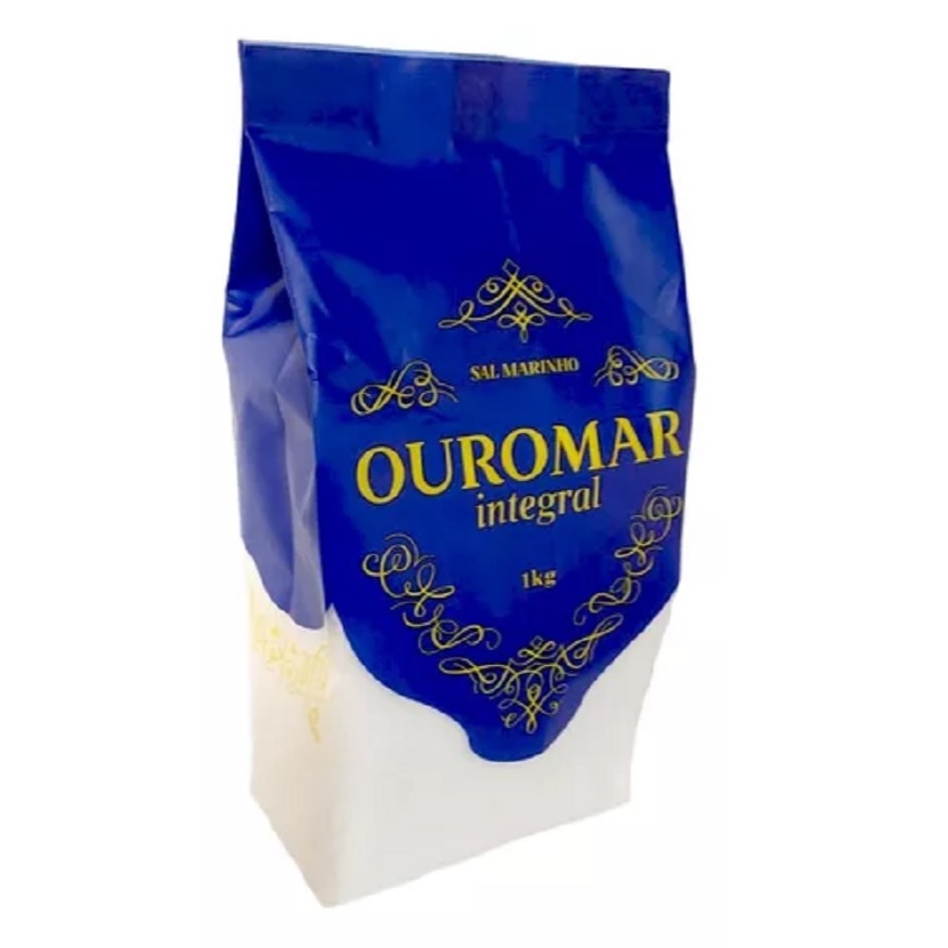 Sal Marinho Integral Ouromar 1 kg | Shopee Brasil