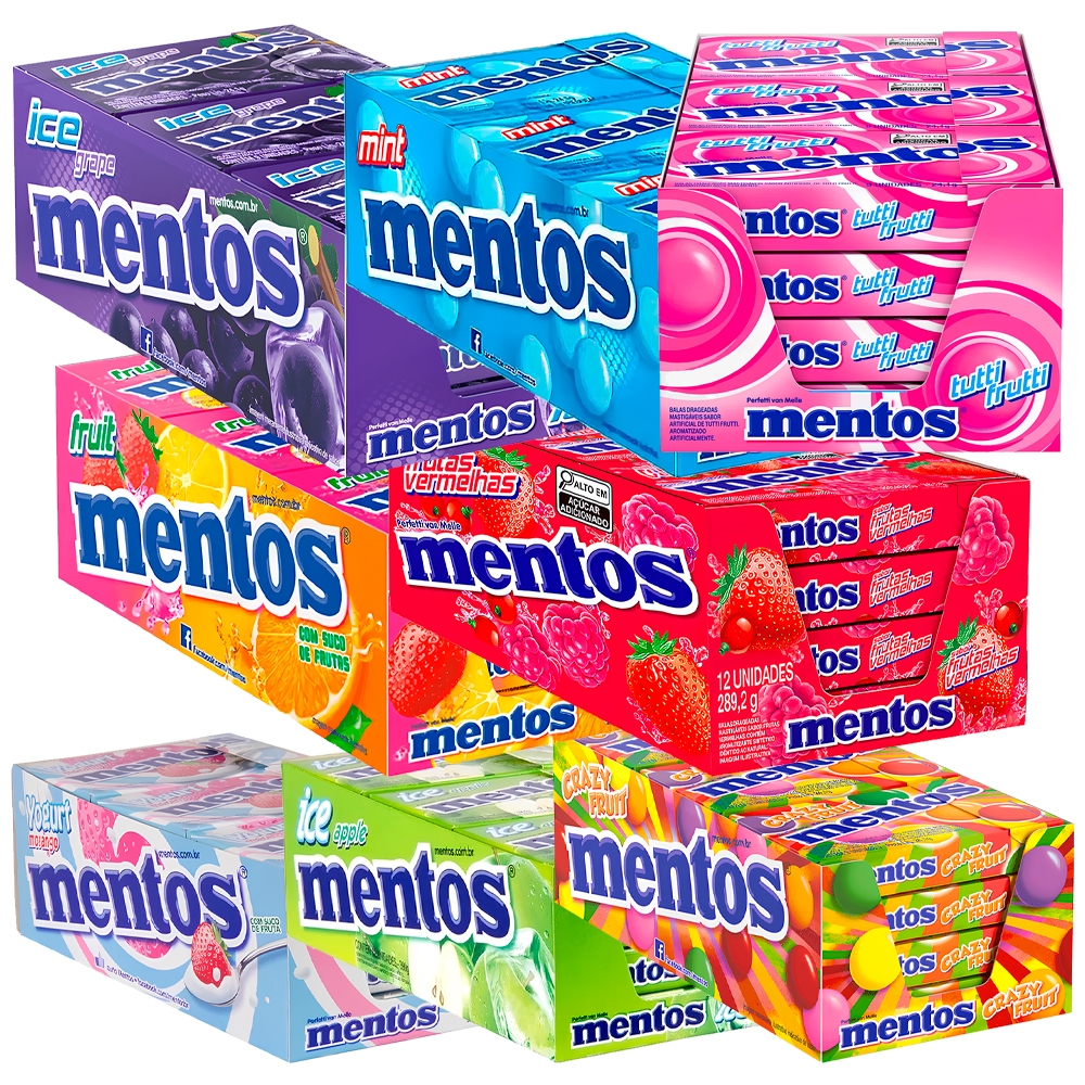 Mentos Slim Perfetti C/12 Ice Grape Fruit | Shopee Brasil