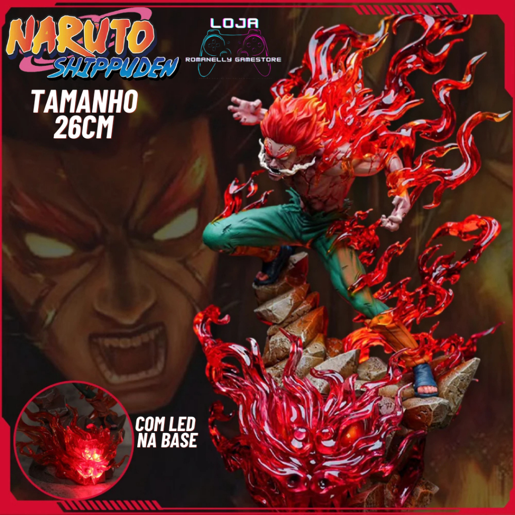 Might Guy 25cm Maito Gai Ninja da Folha Action Figure Naruto Shippuden ...