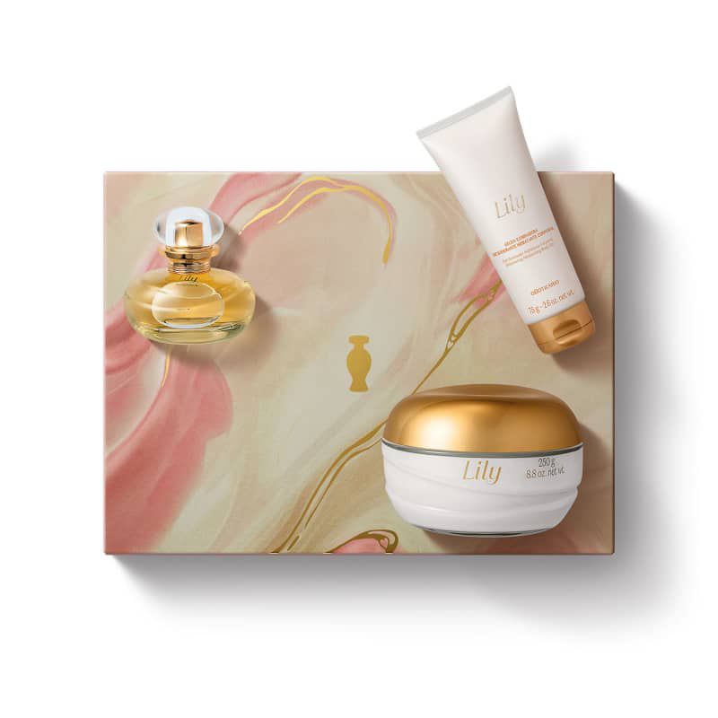 Kit Presente Lily 3 Itens Eau de Parfum30ml+hidratante acetinado250g ...
