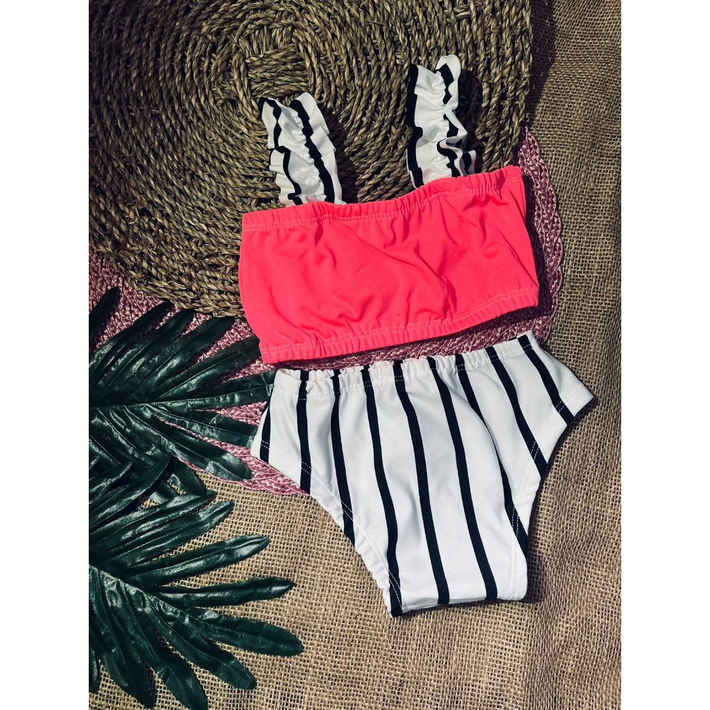 Biquini Infantil NEON Pink Verde ou Laranja Moda Biquini Menina ...