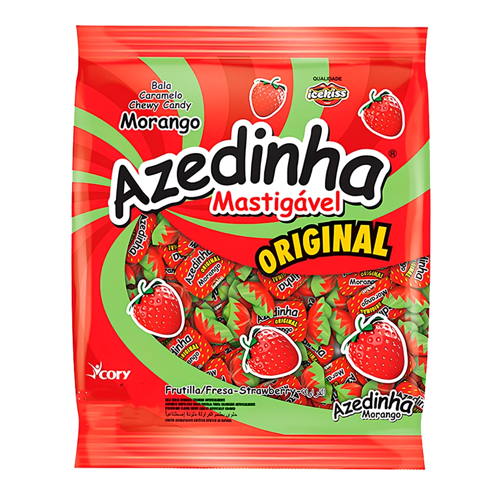 Bala Mastigável Azedinha Morango IceKiss 500g | Shopee Brasil