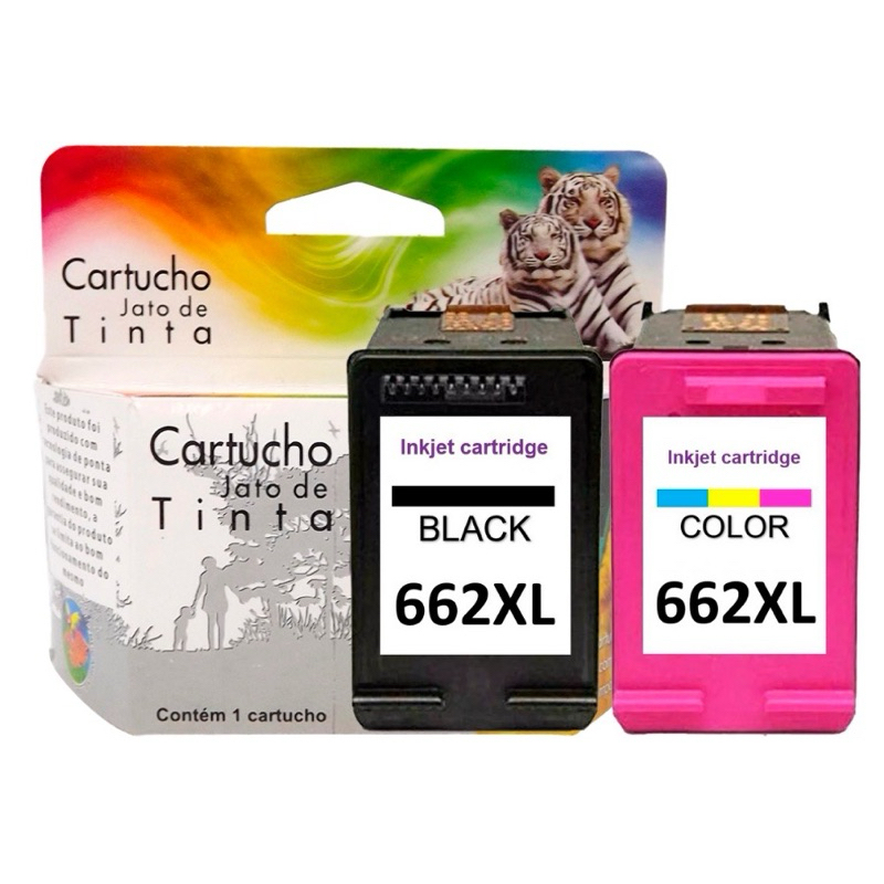 Par Cartucho De Tinta 662 XL Preto + Color 2546 2516 3516 1516 | Shopee ...