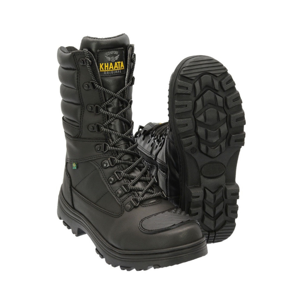 Coturno Khaata Motociclista Militar Vigilante Motoqueiro cor Preta ...