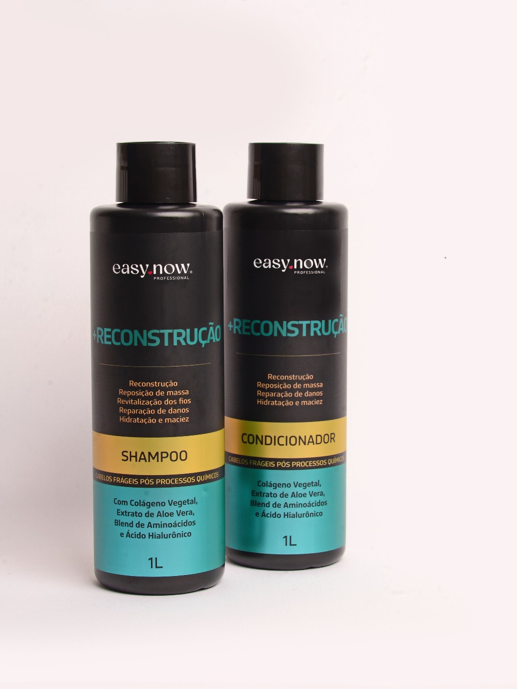 Kit Shampoo + Condicionador +Reconstrução Easy Now 2L | Shopee Brasil