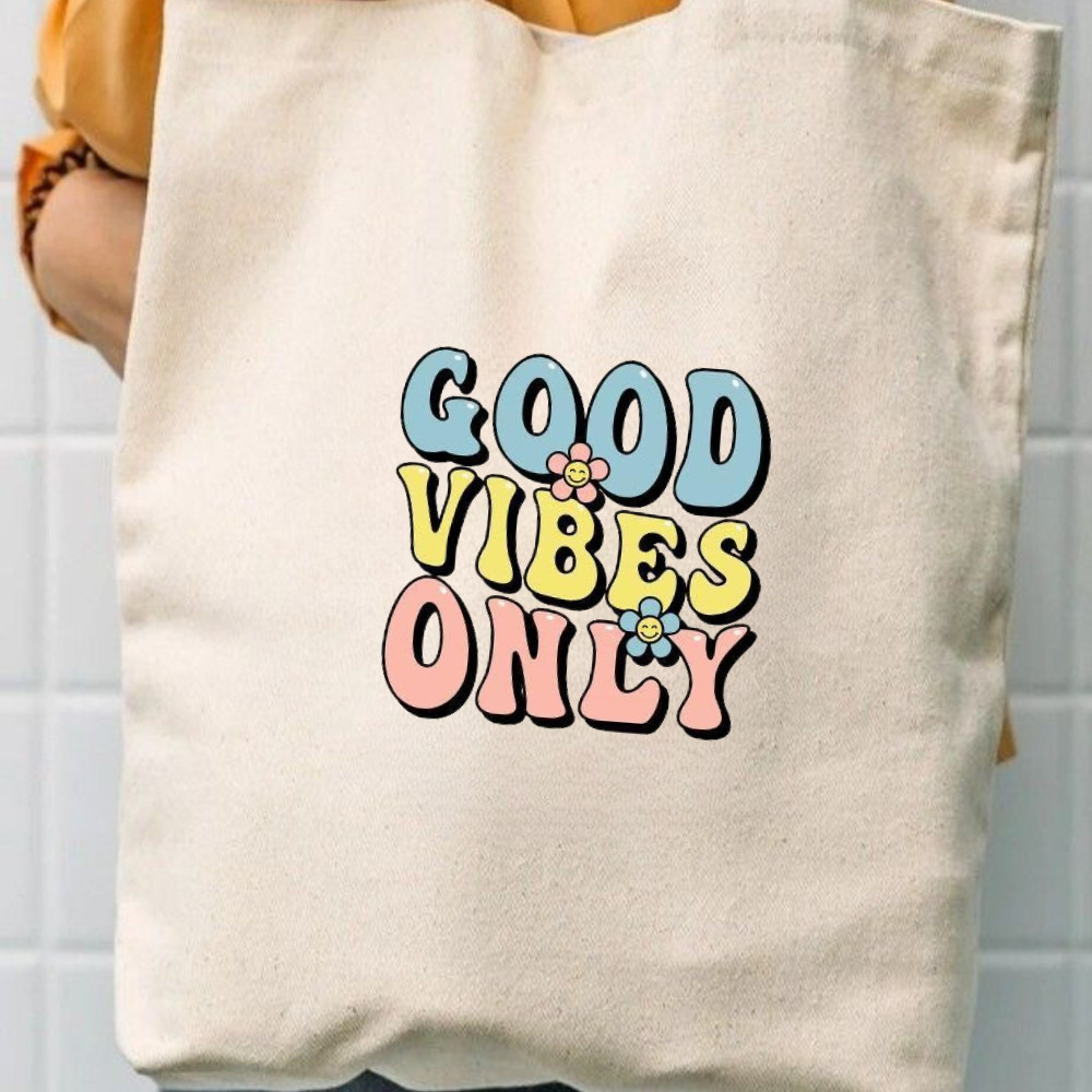 ecobag bolsa ecologica sacola "good vibes only" | Shopee Brasil