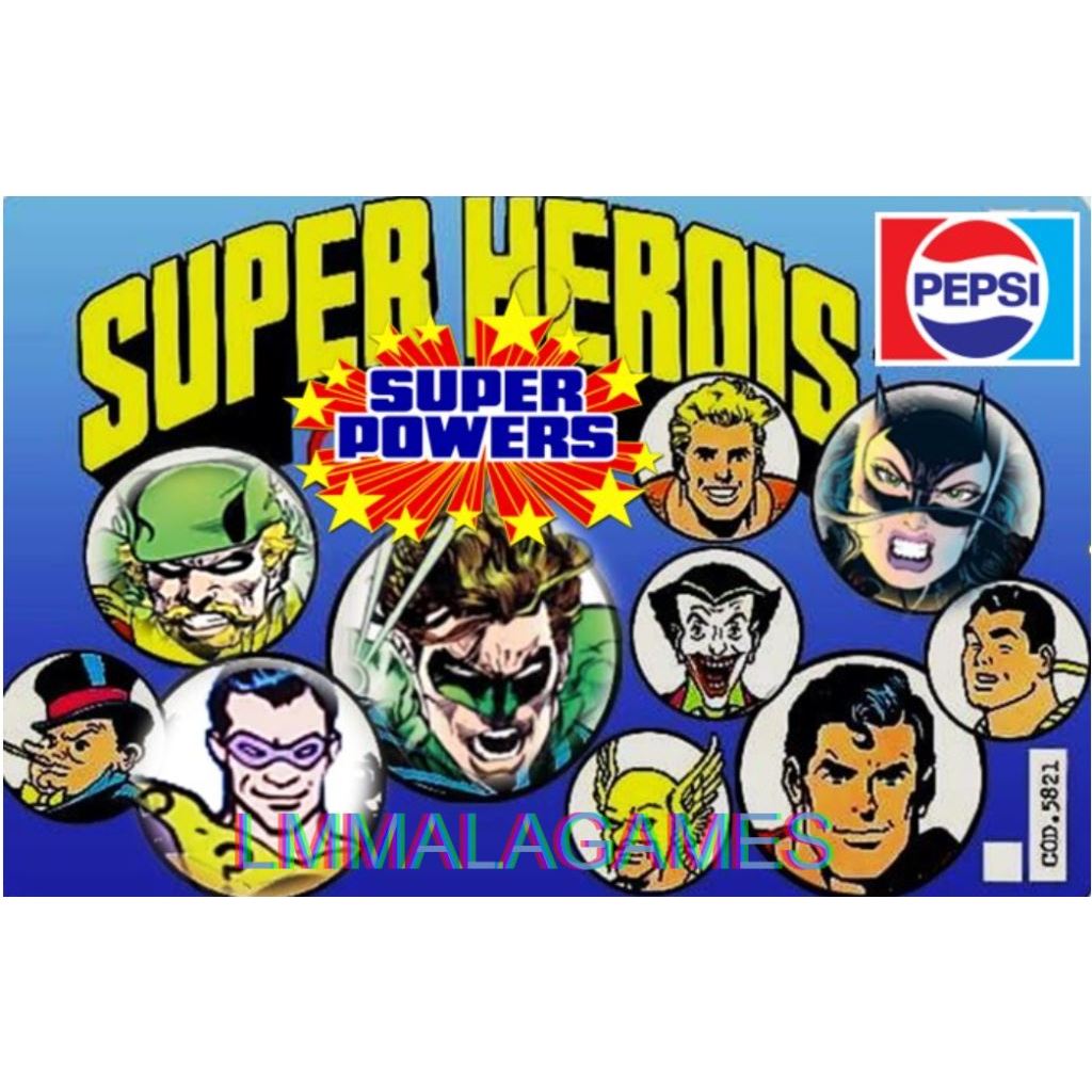 COLEÇÃO COMPLETA 10 HERÓIS DC COMICS PEPSI 7CM RELANÇAMENTO ANOS 80 ...