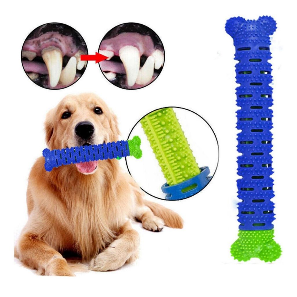 Mordedor Remove Tartaro Cachorro Osso Massageador ChewBrush | Shopee Brasil