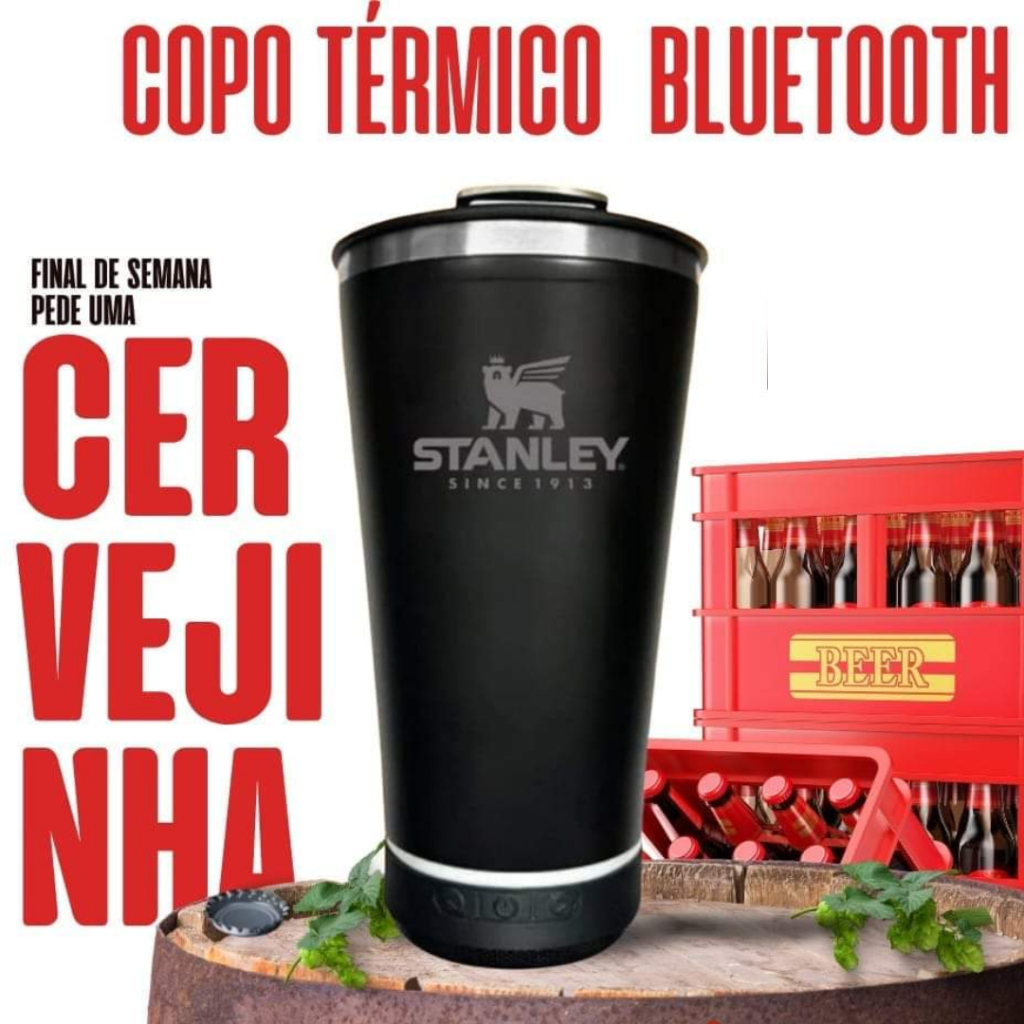 Copo tímico a vácuo com som 420ml (com tampa e abridor) | Shopee Brasil