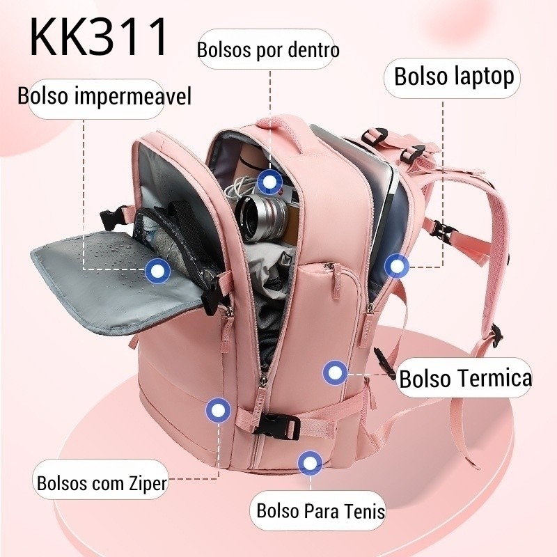 Mochila viral Laptop De Viagem Escolar À Prova D'água Executiva ...