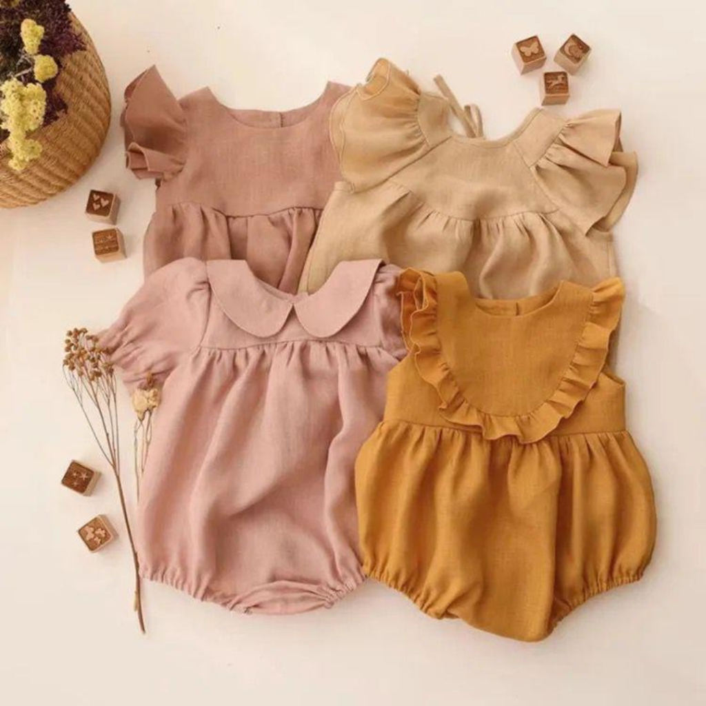 Romper Menina Inanfantil Bebe com Babado Macaquinho | Shopee Brasil