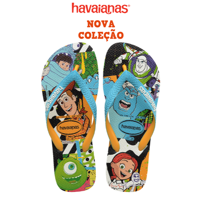 Chinelo Havaianas Disney Stylish Mickey Minnie Pateta Monstros SA Woody Toy Story Masculino ...