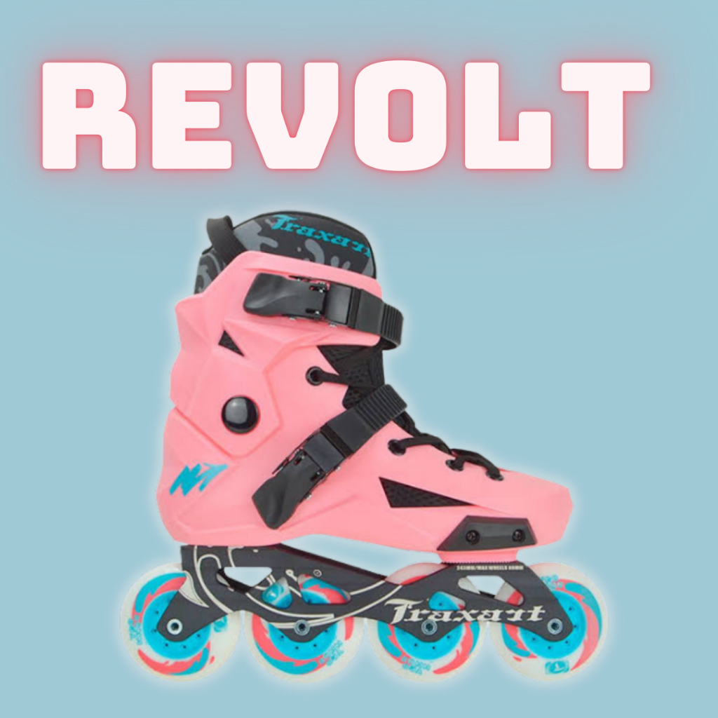 Patins Inline Hardboot Roller Urban Freestyle Revolt Rosa Feminino Abec ...