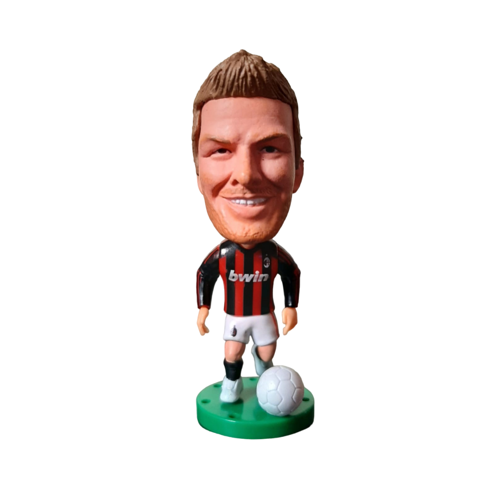 Mini Craque do David Beckham Milan Soccerwe Boneco Miniatura Jogador de ...