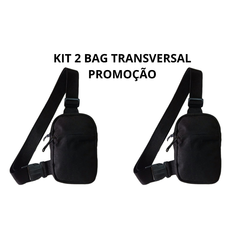Kit 2 Bag Pochete Transversal Tendencia uso Dia a Dia | Shopee Brasil