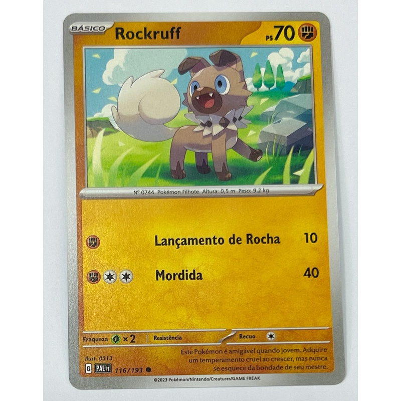 Carta 116/193 Pokémon TCG Original Copag Card Rockruff | Shopee Brasil