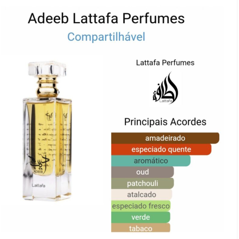 Adeeb Lattafa Eau de parfum 100 ml- original lacrado | Shopee Brasil