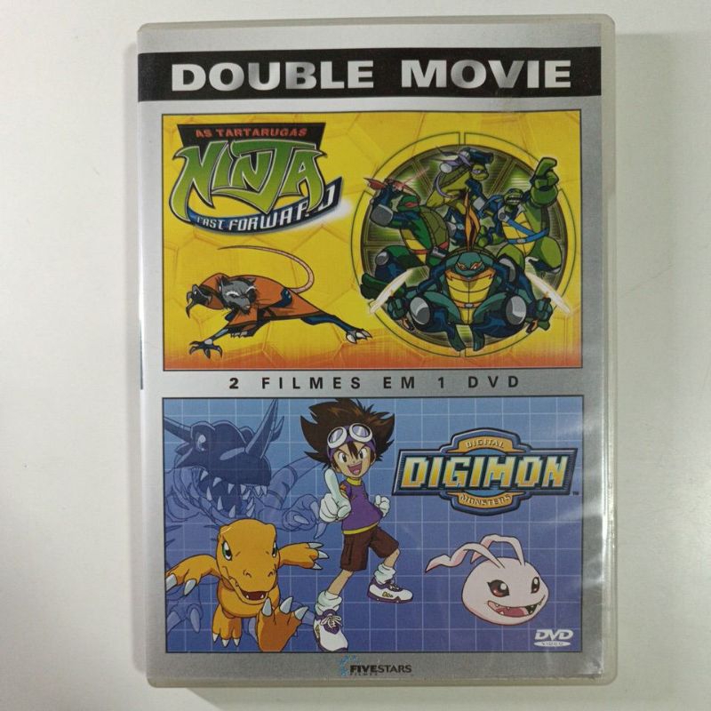 Dvd As Tartarugas Ninja + Digimon - Double Movie - 2 Filmes em 1 Dvd ...