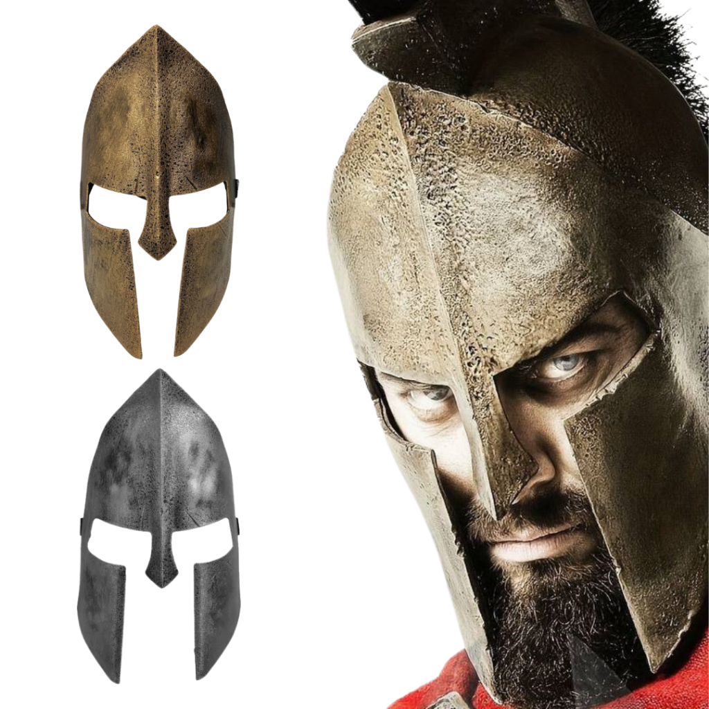 Máscara Gladiador Medieval Grego Elmo 300 Capacete Espartano | Shopee ...