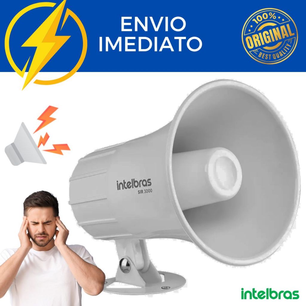 sirene intelbras sir 3000 120db para sistemas de seguranca alto som ...