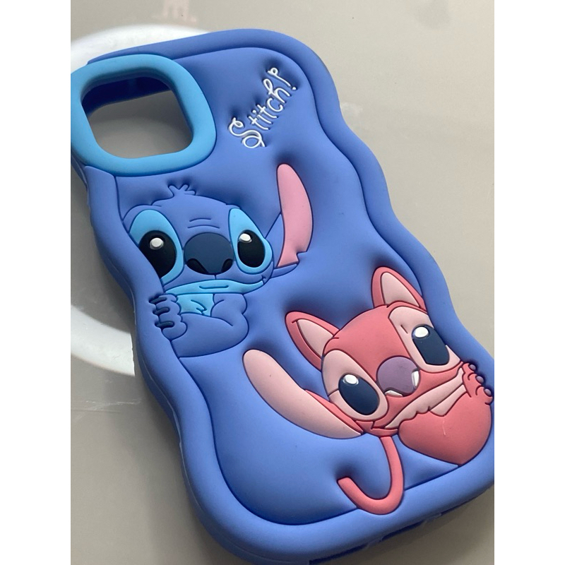 Capinha emborrachada 3D stitch & angel para iPhone | Shopee Brasil