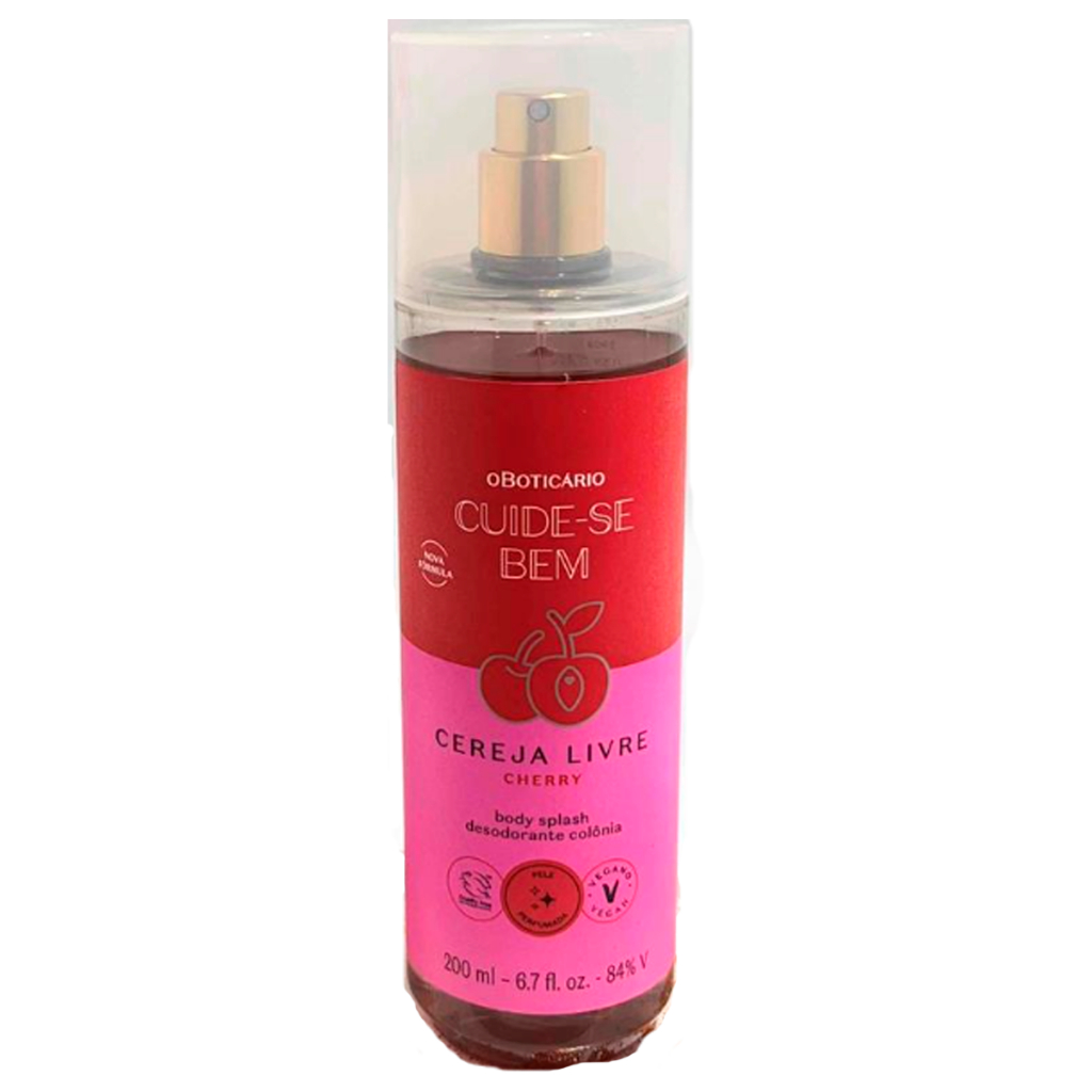 O BOTICARIO CUIDE BEM CEREJA LIVRE COLONIA BODY SPLASH 200ml | Shopee ...