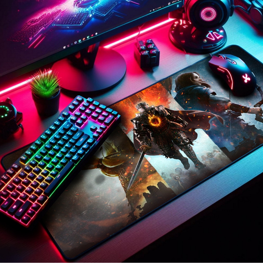Mouse Pad Gamer Premium 70x35cm Borda Costurada Diversas Estampas RPG ...