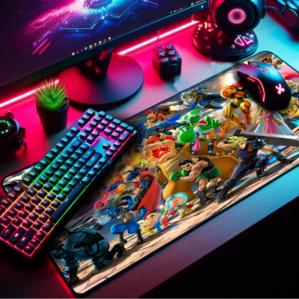Mouse Pad Gamer Premium 80x40cm Borda Costurada Diversas Estampas RPG ...