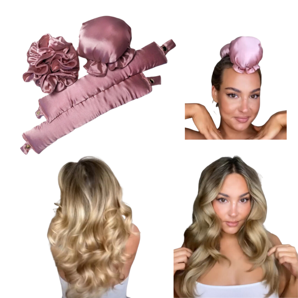 Kits de Mini Modelador de Cachos de Cetim (Heatless Curver)(Curling Rod ...
