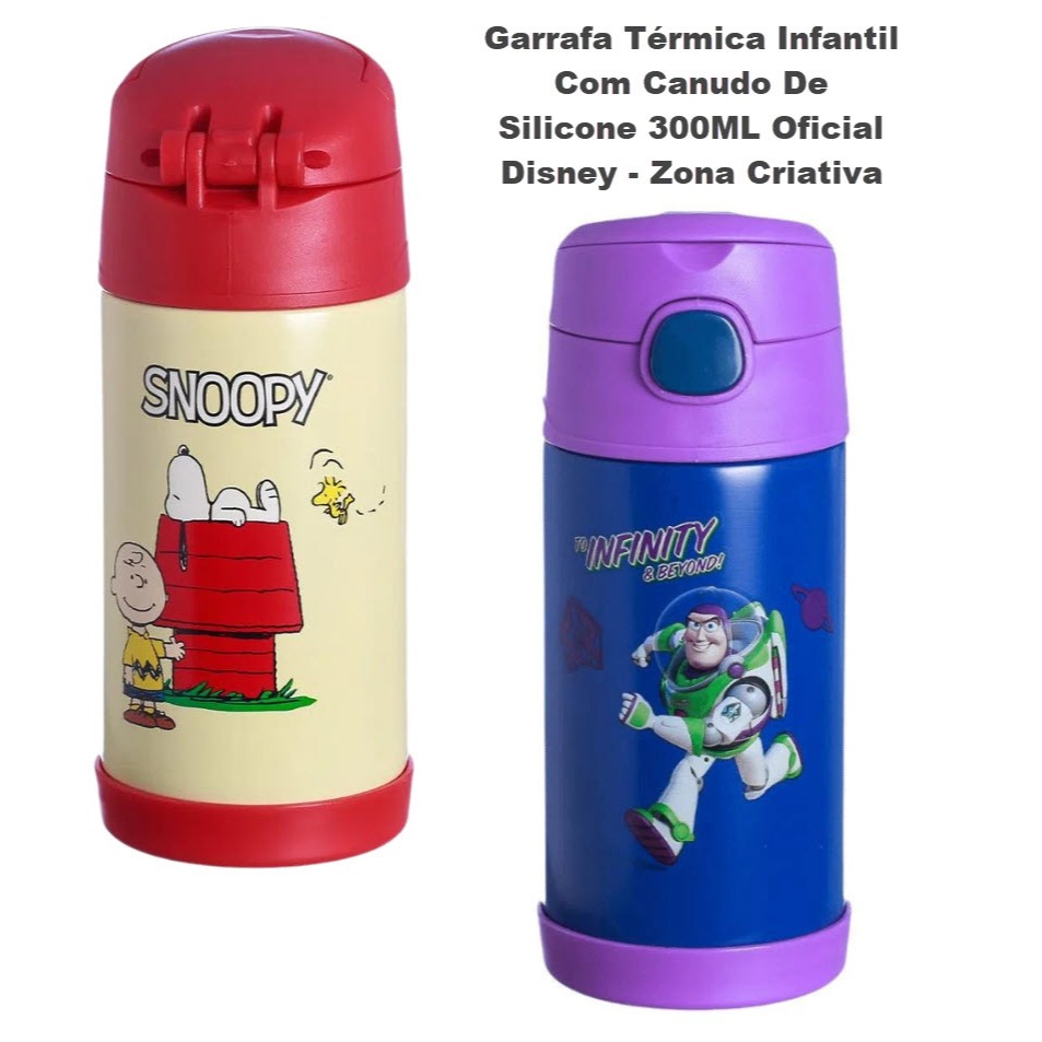 Garrafa Térmica Água Inox 330ml SNOOPY E AMIGOS / Toy Story Buslighter ...