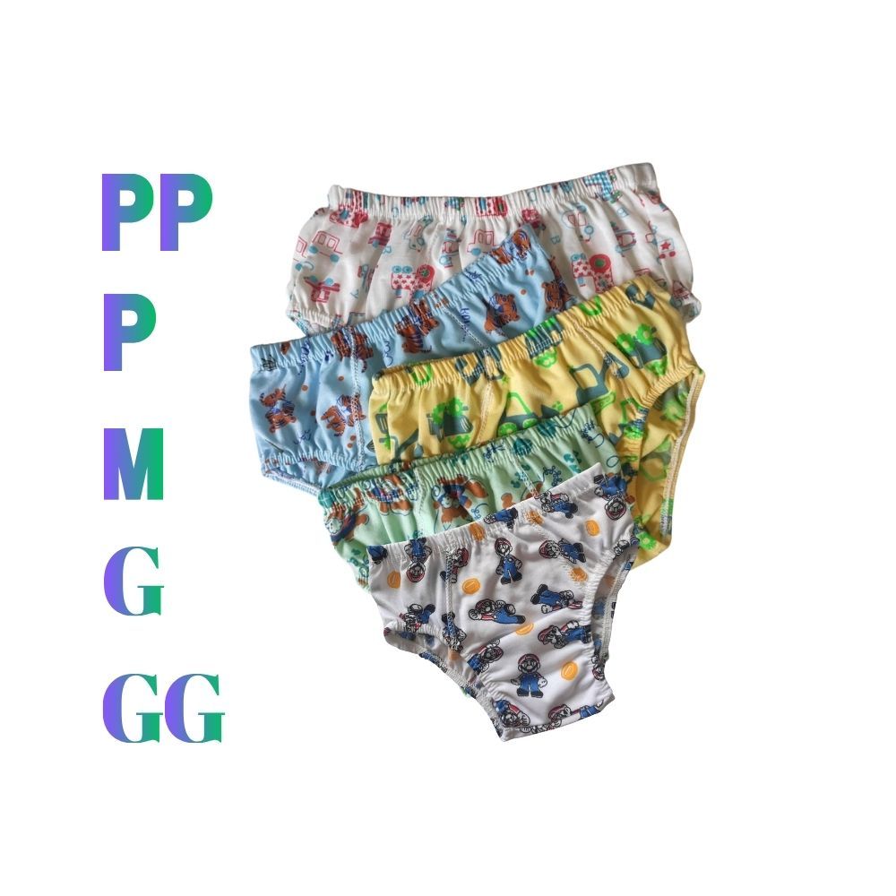 Cueca Infantil menino masculino com forro 100% Algodão kit 10 ...